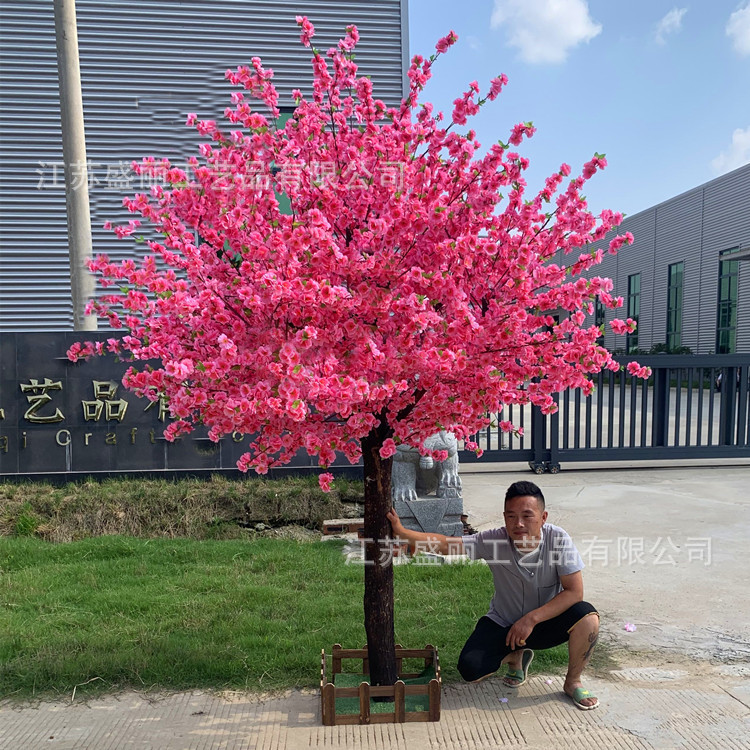 Cabang bunga persik besar, pokok bunga pic palsu, bunga hiasan majlis ...