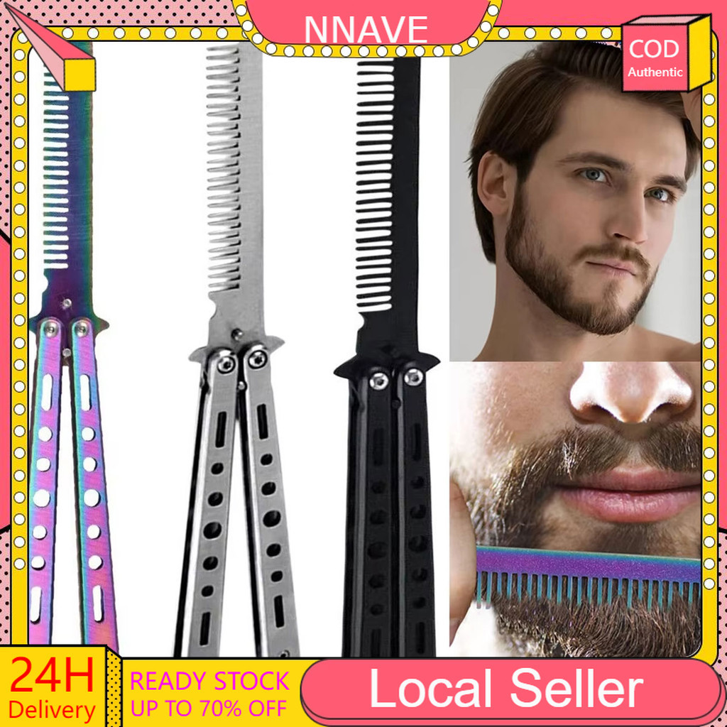 Foldable Stainless Steel Butterfly Comb Hairdressing Knife Comb for ...