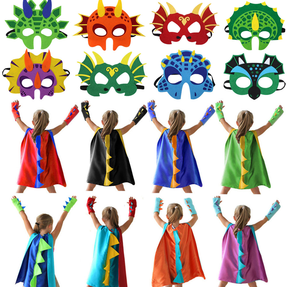 Dinosaur Felt Mask Dinosaur Cloak Set Tyrannosaurus Pterosaur ...