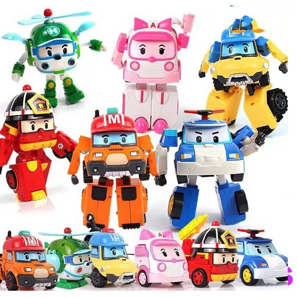 6-piece POLI rescue team transformable robot toy set | Shopee Malaysia