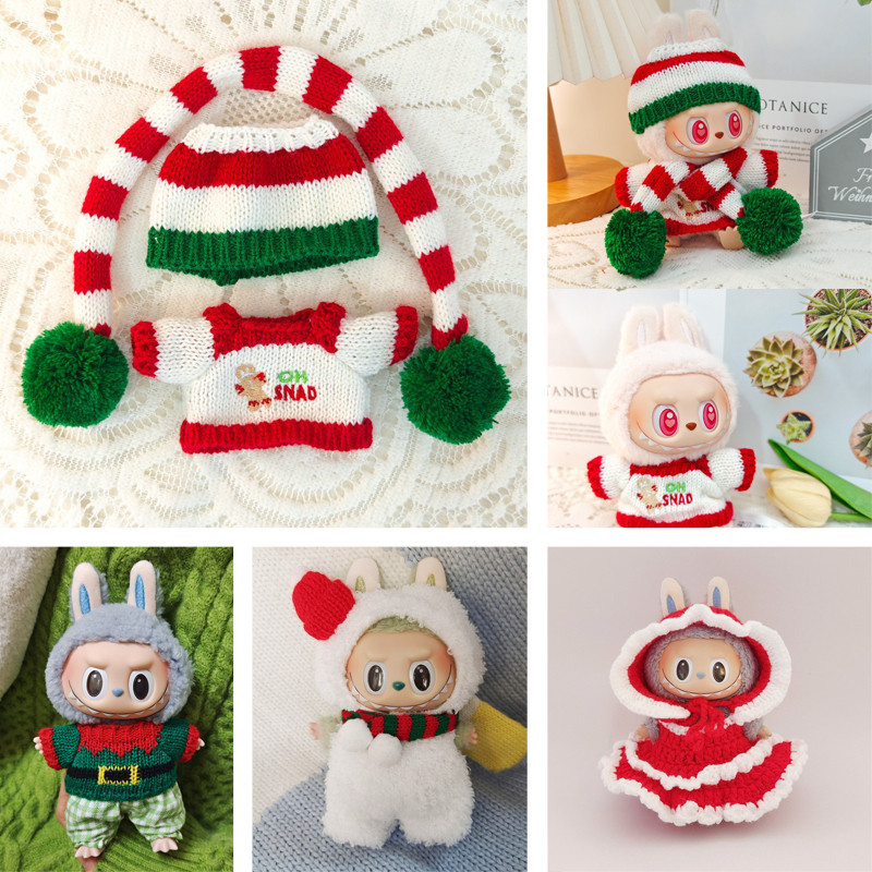Labubu Doll Clothes Labubu Macaron Merry Christmas Costume Set ...
