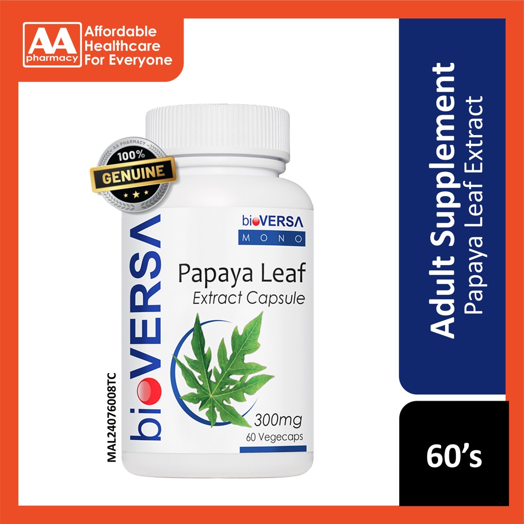 [CLEARANCE] [EXP 10/2025] BioVERSA MONO Papaya Leaf Extract 300mg ...