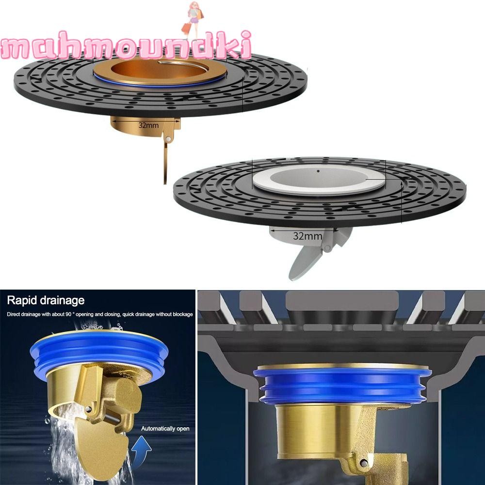 MAHMOUNDKI Shower Floor Drain, Dectable Backflow Preventer Sink Strainer, Anti-odor Universal ...