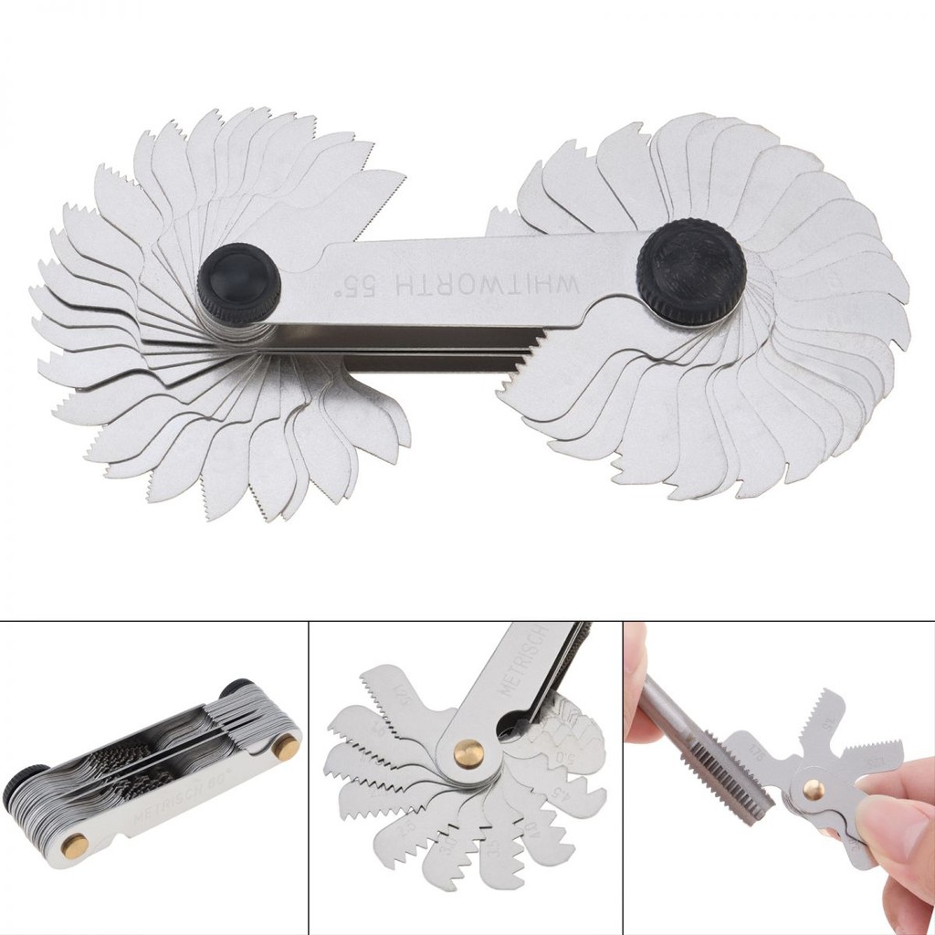 55-60 Degree Stainless Steel Screw Gauge Metric Iinch Screw Thread ...