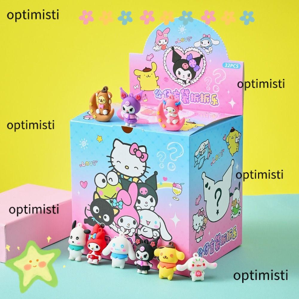 OPTIMISTI 32box/set Pop Mart Keychain Box, Baby Three Doll Keychain ...