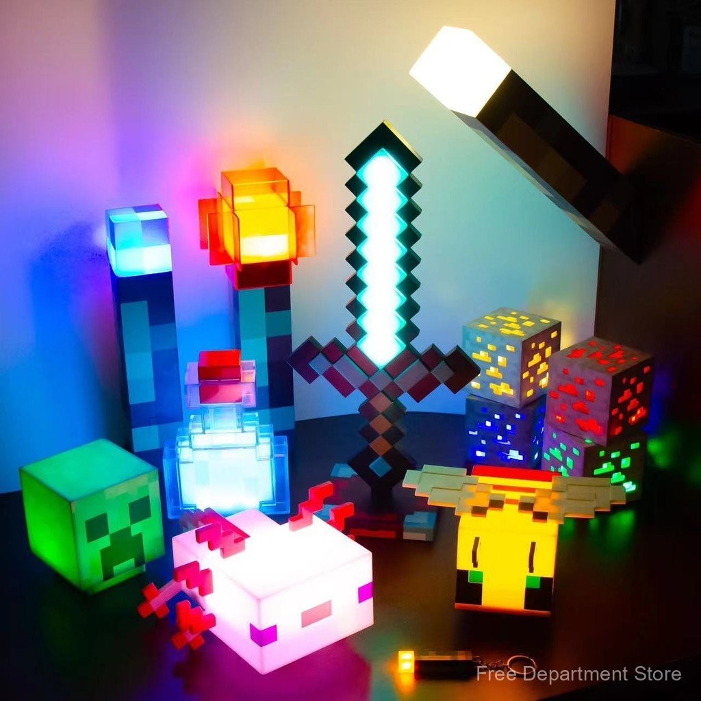 Minecraft Torch Night Light Game MC Torch Light Model Atmosphere ...