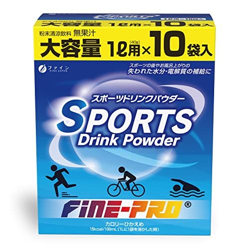 FINE PRO Sports Drink Powder 400g (40g x 10 bags) Powder Vitamin C Calcium Magnesium Hypotonic ...