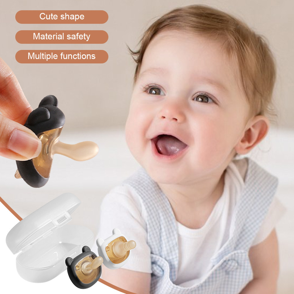 2 pcs Day & Night Pacifier NewBorn Silicone Soother Pacifier Set Soft ...