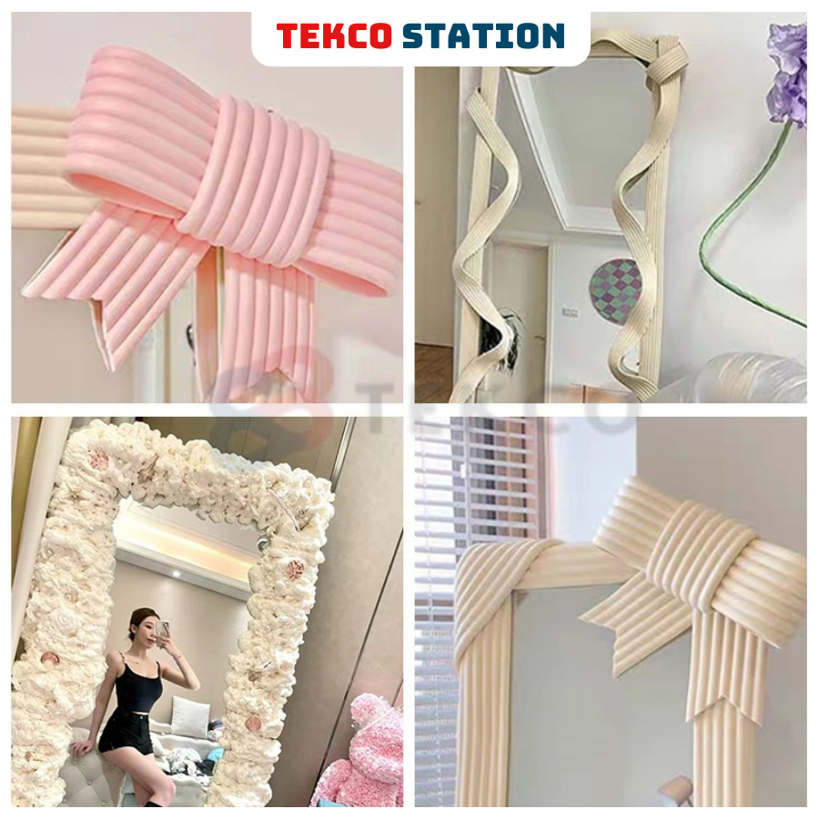 2M Long W-Shaped Table Edge and Mirror Edge Foam Roll - Rubber Band to ...