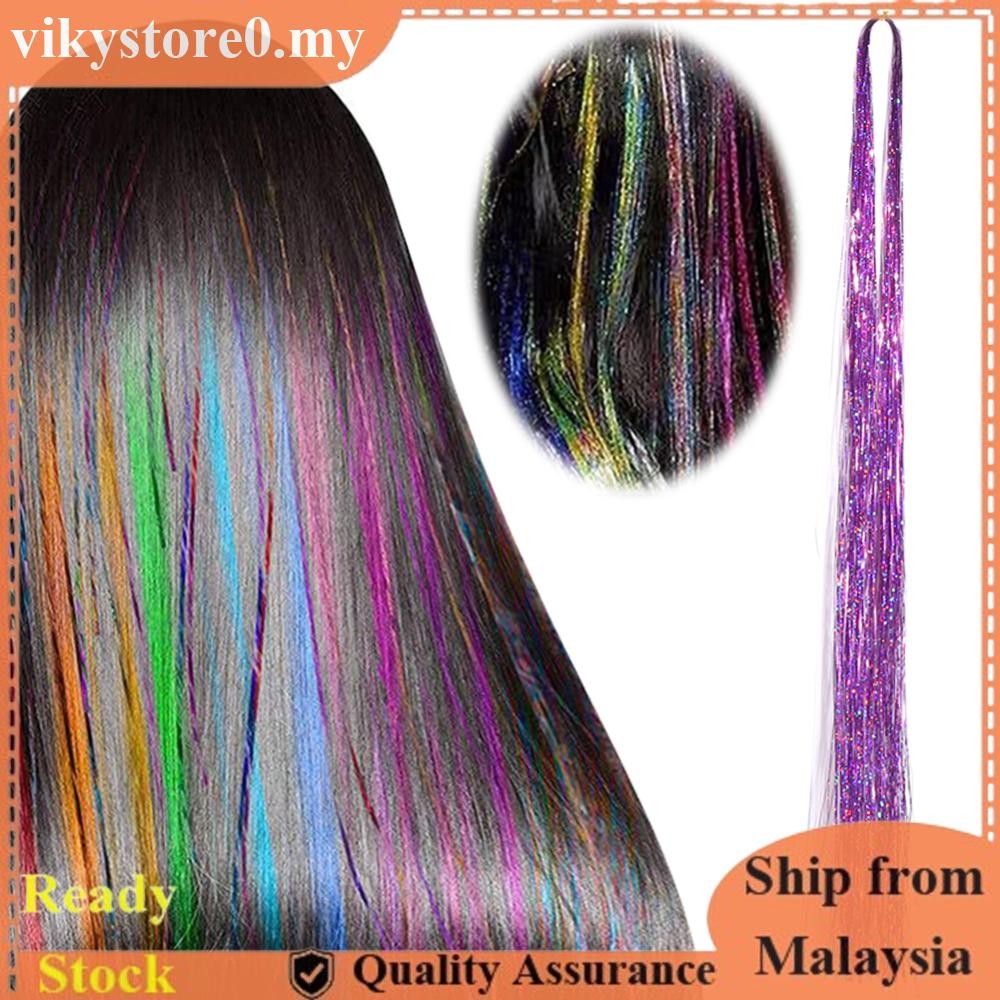 Shiny Fairy Hair Tinsel Sparkling Hair Extensions for Women and Girls ...