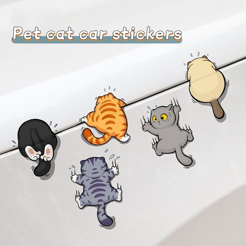 A new choice for car decoration: cute pet cat car stickers, which are ...