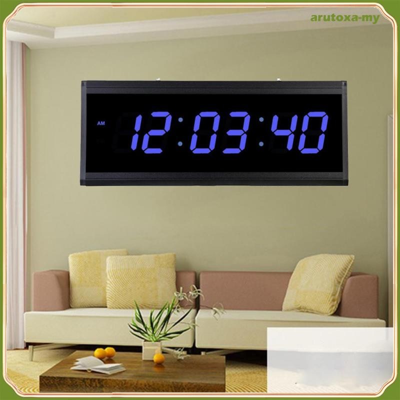 [ArutoxaMY] LED Digital Wall Clock Large Display Clock For Decor, Ultra large Time Display Clock ...