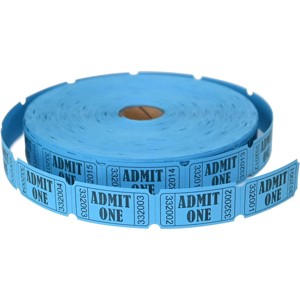 L LIKED 2000 Blue Raffle Tickets with Perforations and Consecutive ...