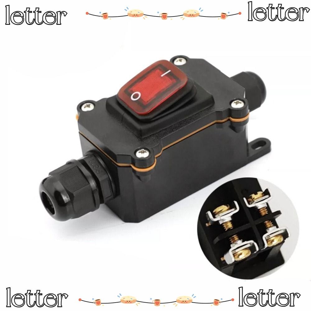 LETTER Inline Cord Switch, 4Pin 2 Position 12V DC 20A Rocker Switch ...