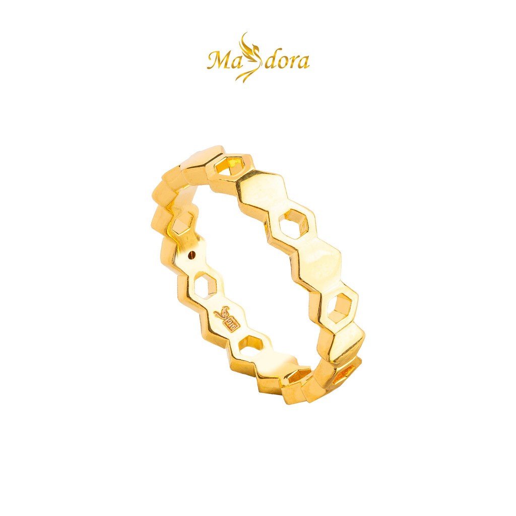 MASDORA 916 Gold Ring Rings Cincin Emas ~ HG Honeycomb Band (EMAS 916 ...