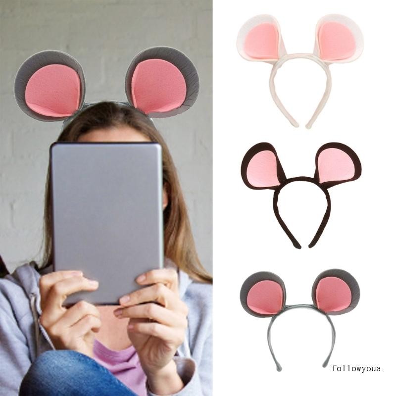 fol Cartoon Mouse Ear Headband Cosplay Costume Lovely Headdress Kids ...