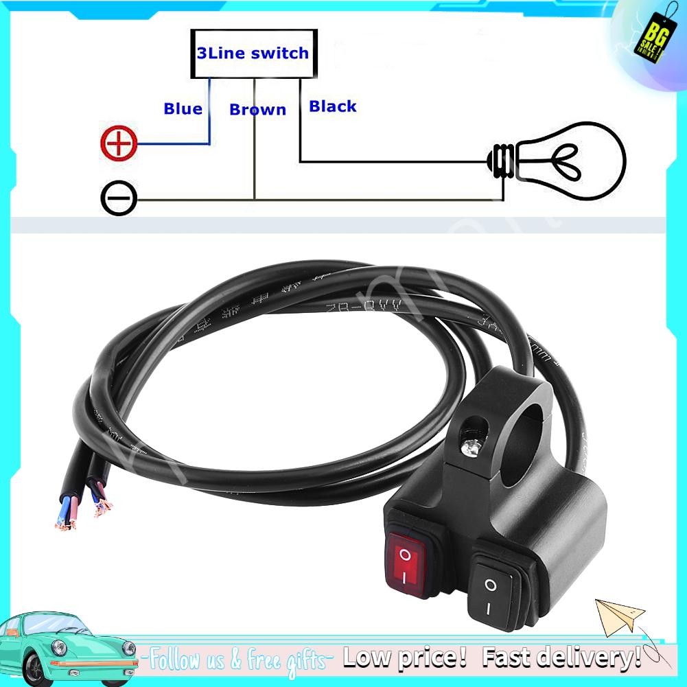 Haijiemall 12V 16A Motorcycle Headlight On Off Switch CNC Aluminum ...