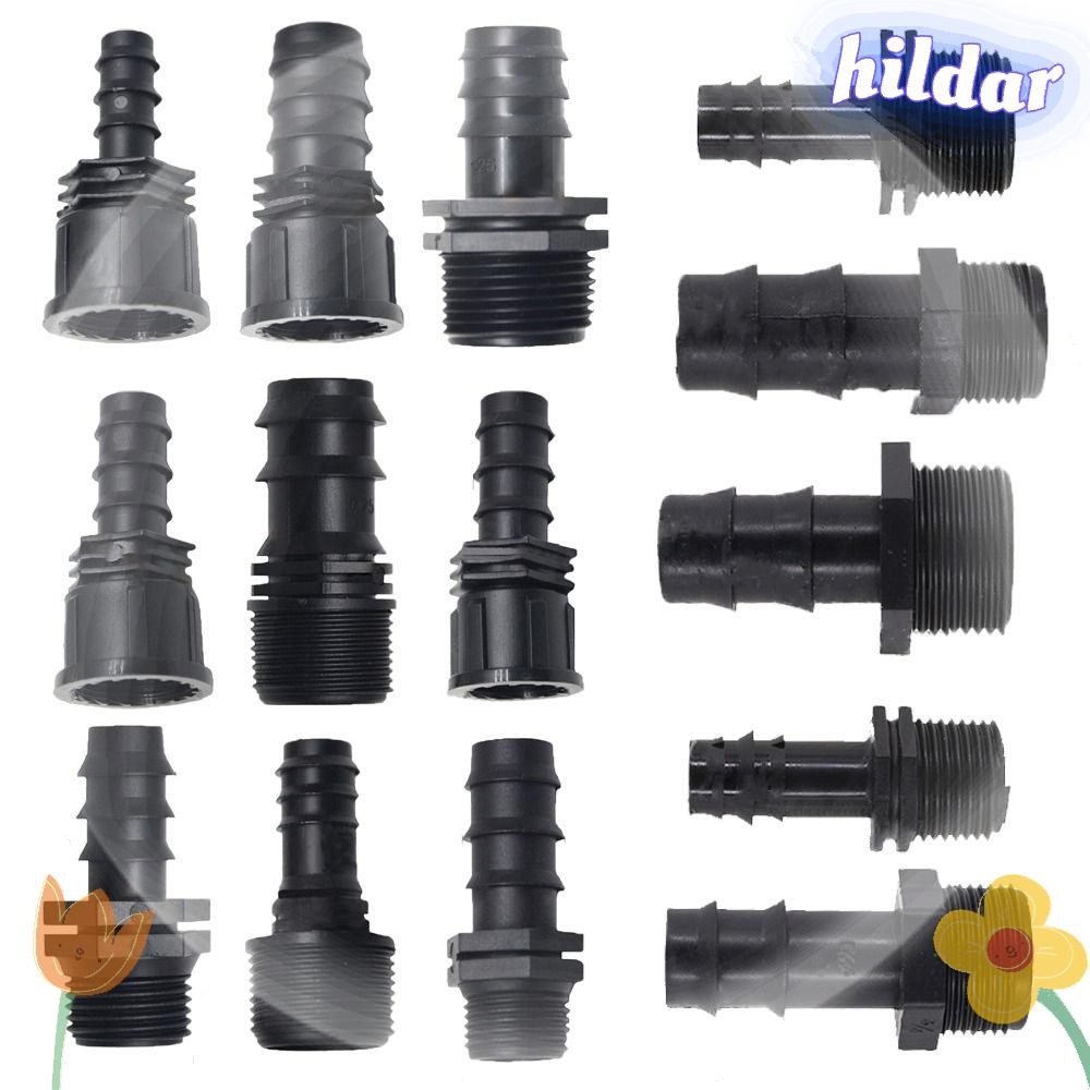 HILDAR Garden Hose Barb Connector, PE Female Male Thread Screw Joint ...