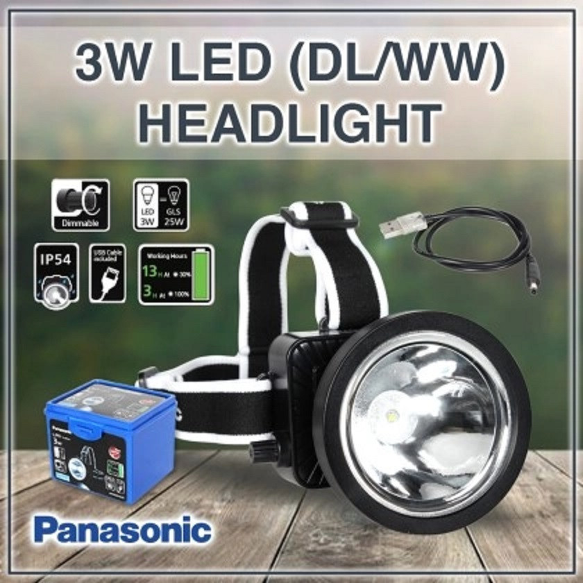 Original PANASONIC 3W LED Dimmable Head Lamp IP54 | Shopee Malaysia