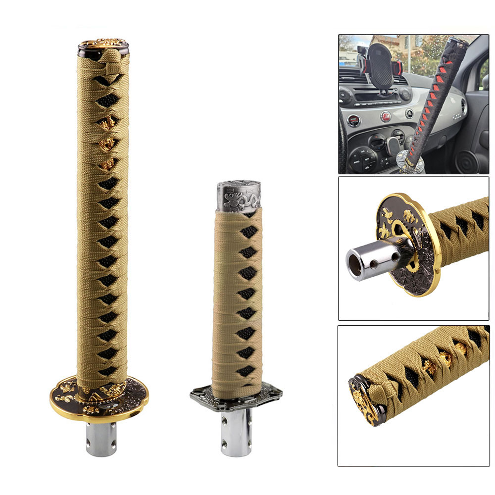 Universal Samurai Gear Shift Knob 15cm/26cm Shift Gear Lever with 4 ...