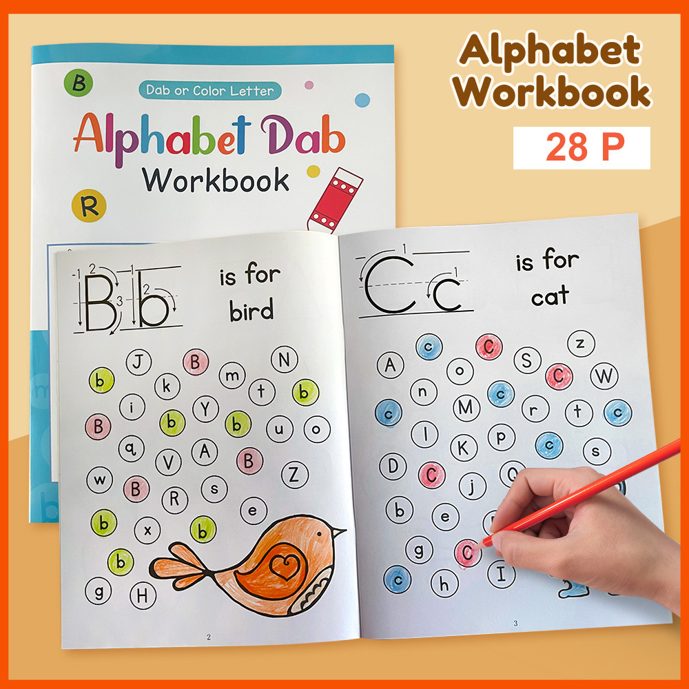 28 Pages Kids Alphabet Tracing Workbook Children Preschool Early ...