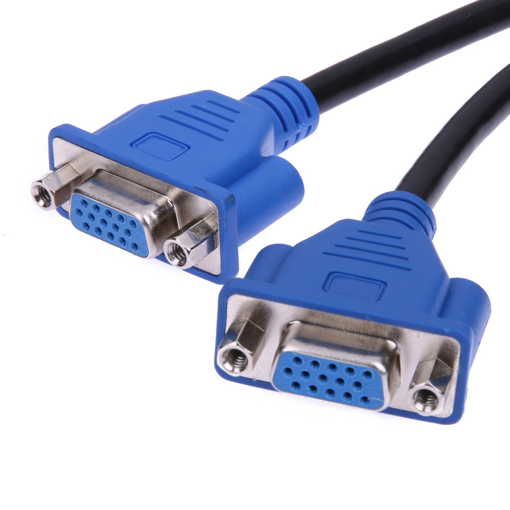 DMS-59 Pin Male to 2 VGA 15 Pin Female Splitter Adapter Cable | Shopee ...