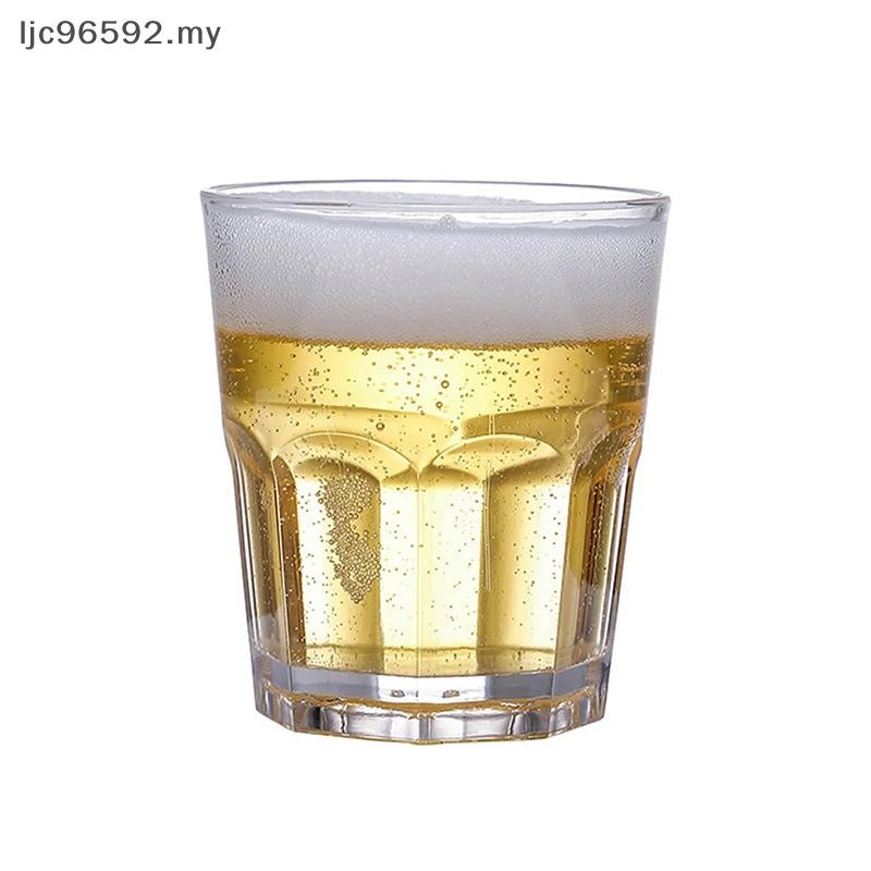 [LJC] Acrylic Whiskey Cups Unbreakable Transparent Beer Cup Plastic ...