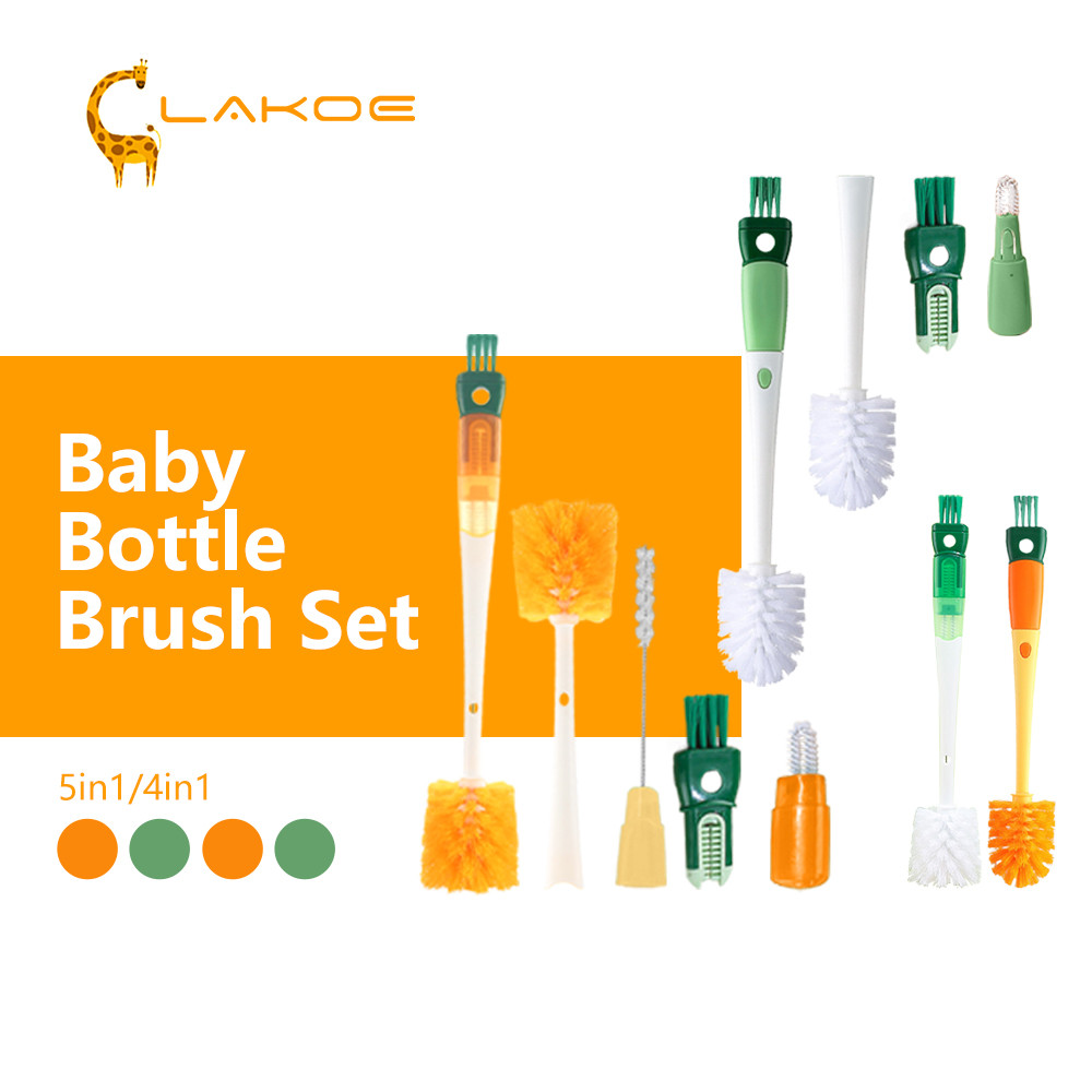Lakoe 5in1 Baby Bottle Cleaning Brush Set Multifunctional Wash Cup ...
