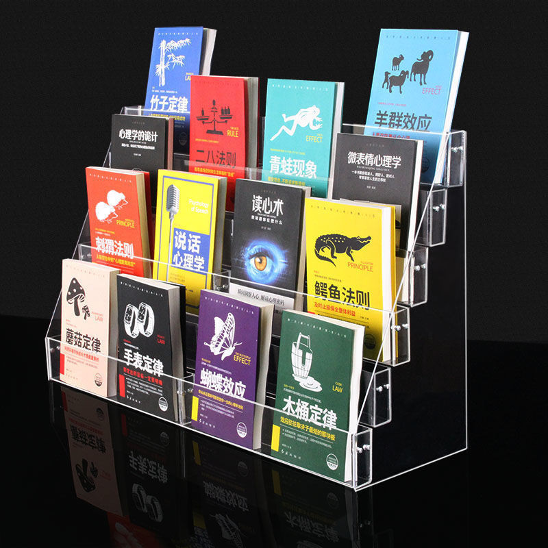 Acrylic Book Display Rack Desk Desk Storage Rack Newspaper Magazine ...