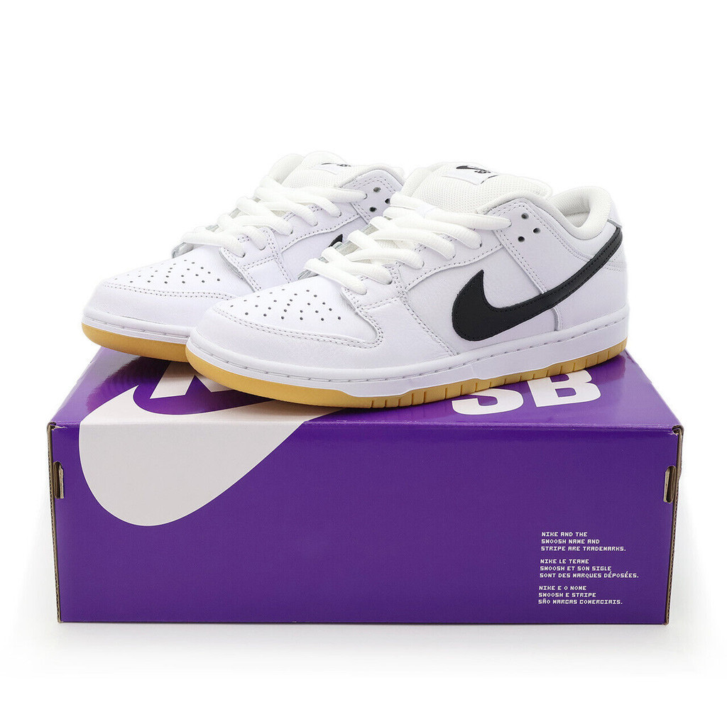 CD2563-101 Nike Dunk Low SB White Gum Black Gum Light Brown (Men's ...