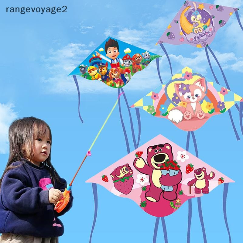 Children Kids Flying Kite Toy layang layang pancing Cartoon character+ ...