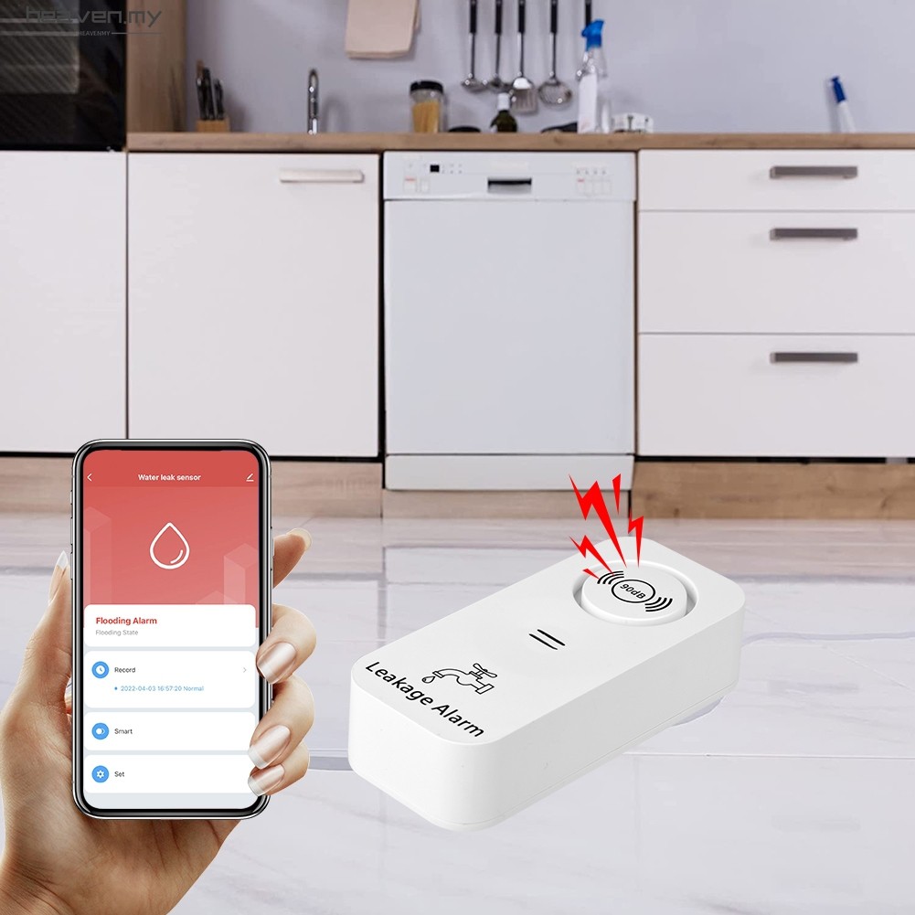 [HEAVEN-MY new] For Tuya Smart WiFi Water Leak Detector Home Wireless ...