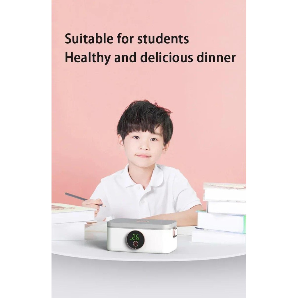 1000ML Portable Electric Lunch Box USB Rechargeable Wireless Heating ...