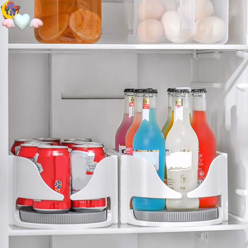 Combinable Lazy Turntable Organizer, DIY 360° Rotating Fridge ...