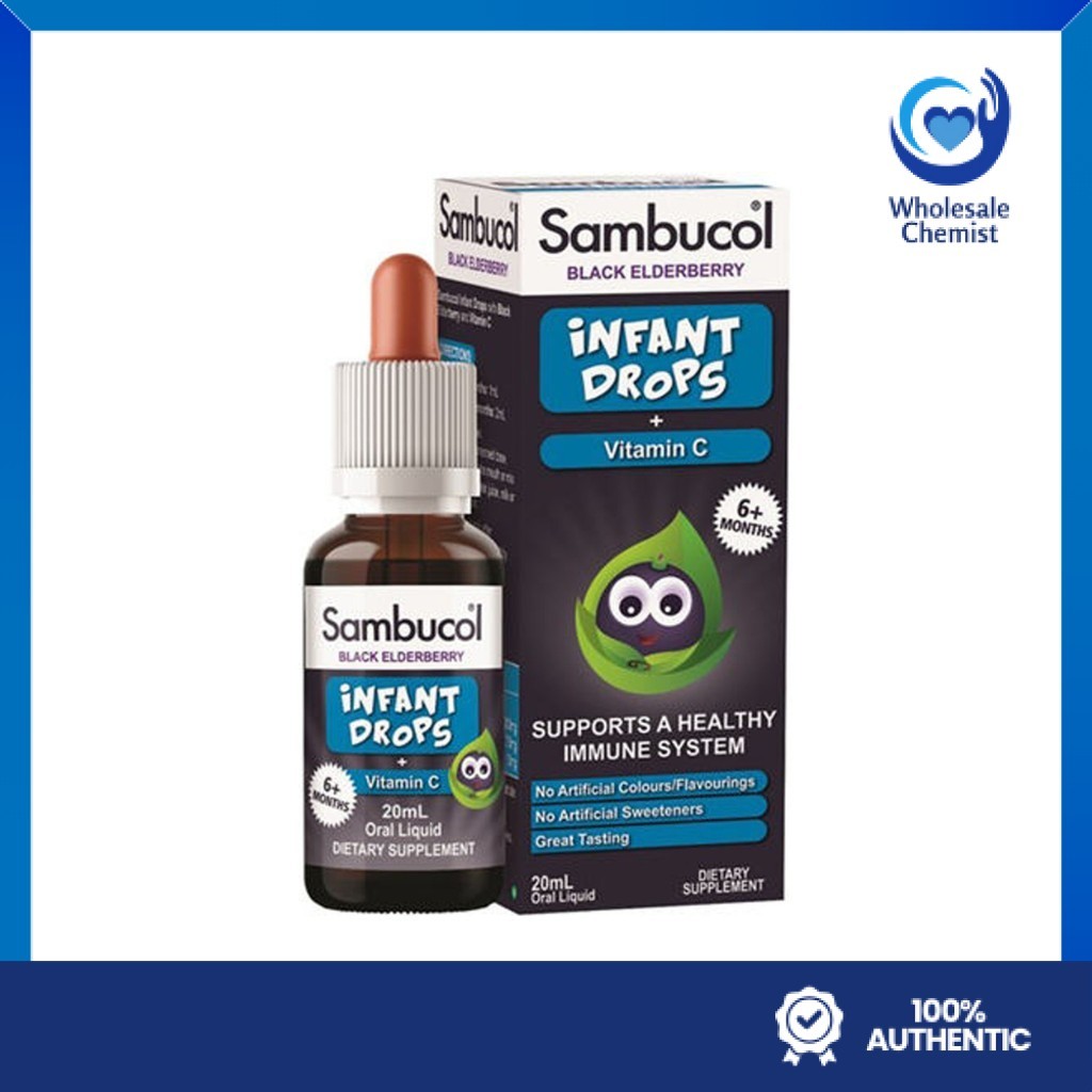 Sambucol Black Elderberry Infant/Baby Drops + Vitamin C (20ml) | Shopee ...