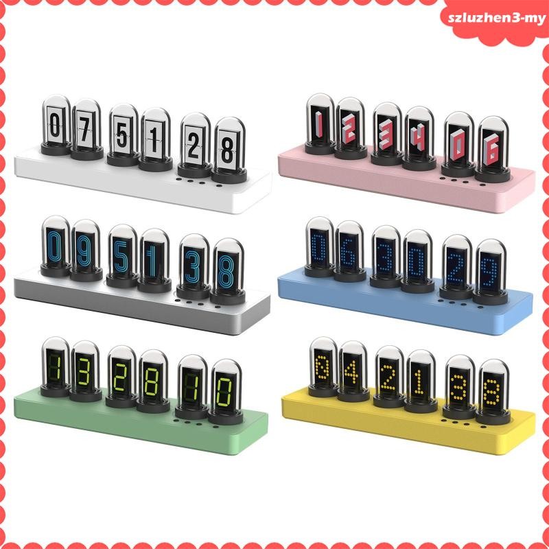 [SzluzhenbcMY] Nixie Tube Clock Glow Tube Clock USB Powered Decor Alarm ...