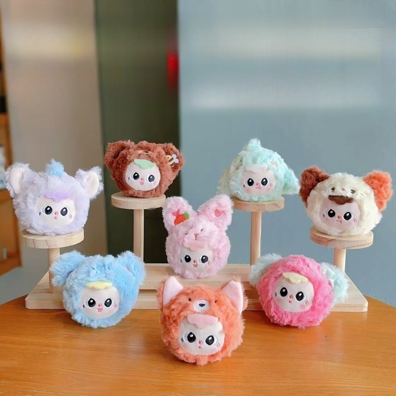 Kawaii Baby Three Plush Doll Keychain Cartoon Baby Three Pendant ...