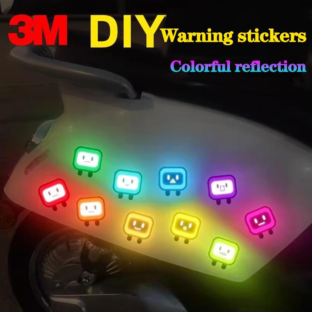 3M Fun Small Square Stickers Motorcycle Tail Box Fuel Tank Top Lamp ...