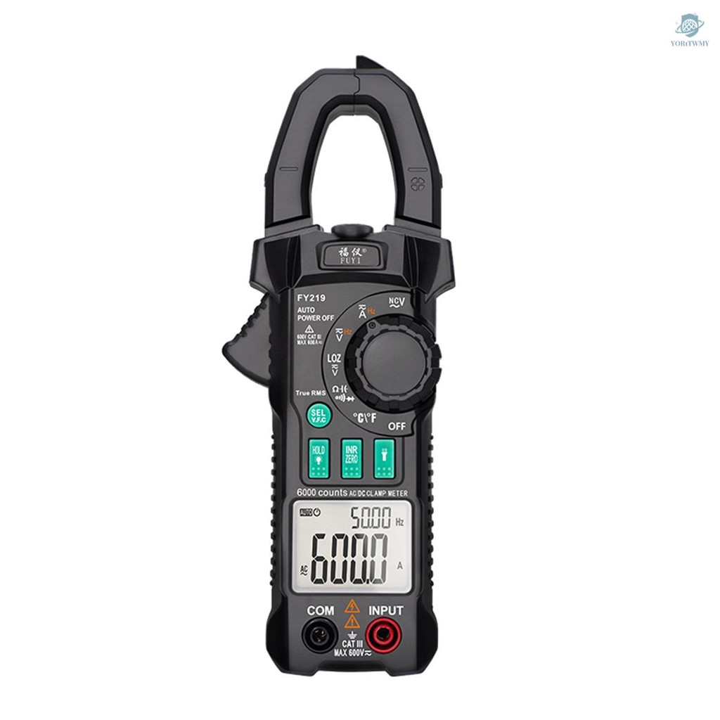 FUYI AC DC Inrush Current Clamp Meter 6000 Count Automatic Range Clamp ...