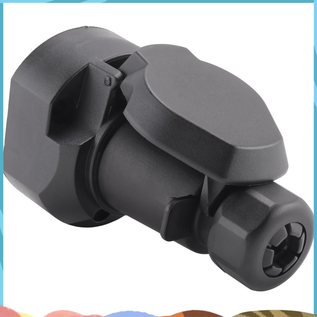 7 Pin European Trailer Socket+Plug Tow Bar Connector Adapter for Car RV ...
