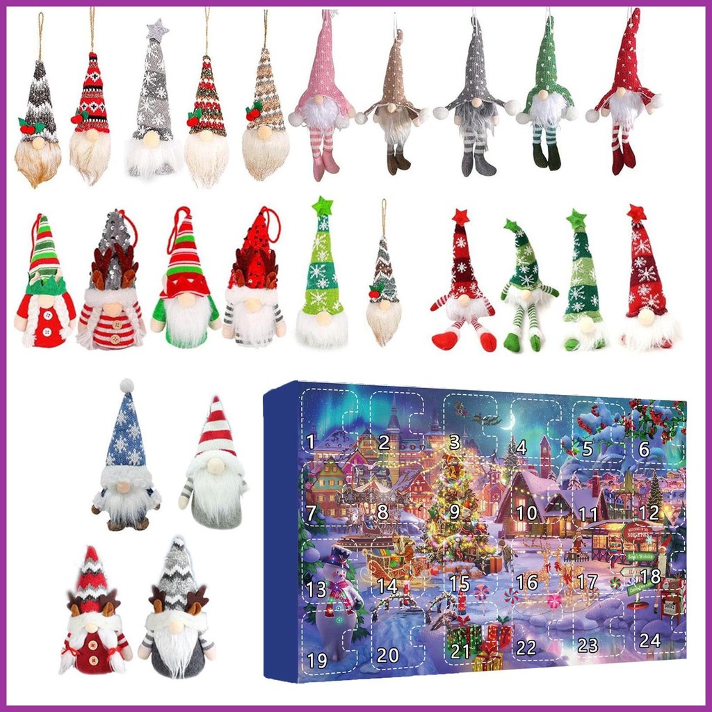 Holiday 24 Day Christmas Advent Calendar Christmas Countdown Calendar ...