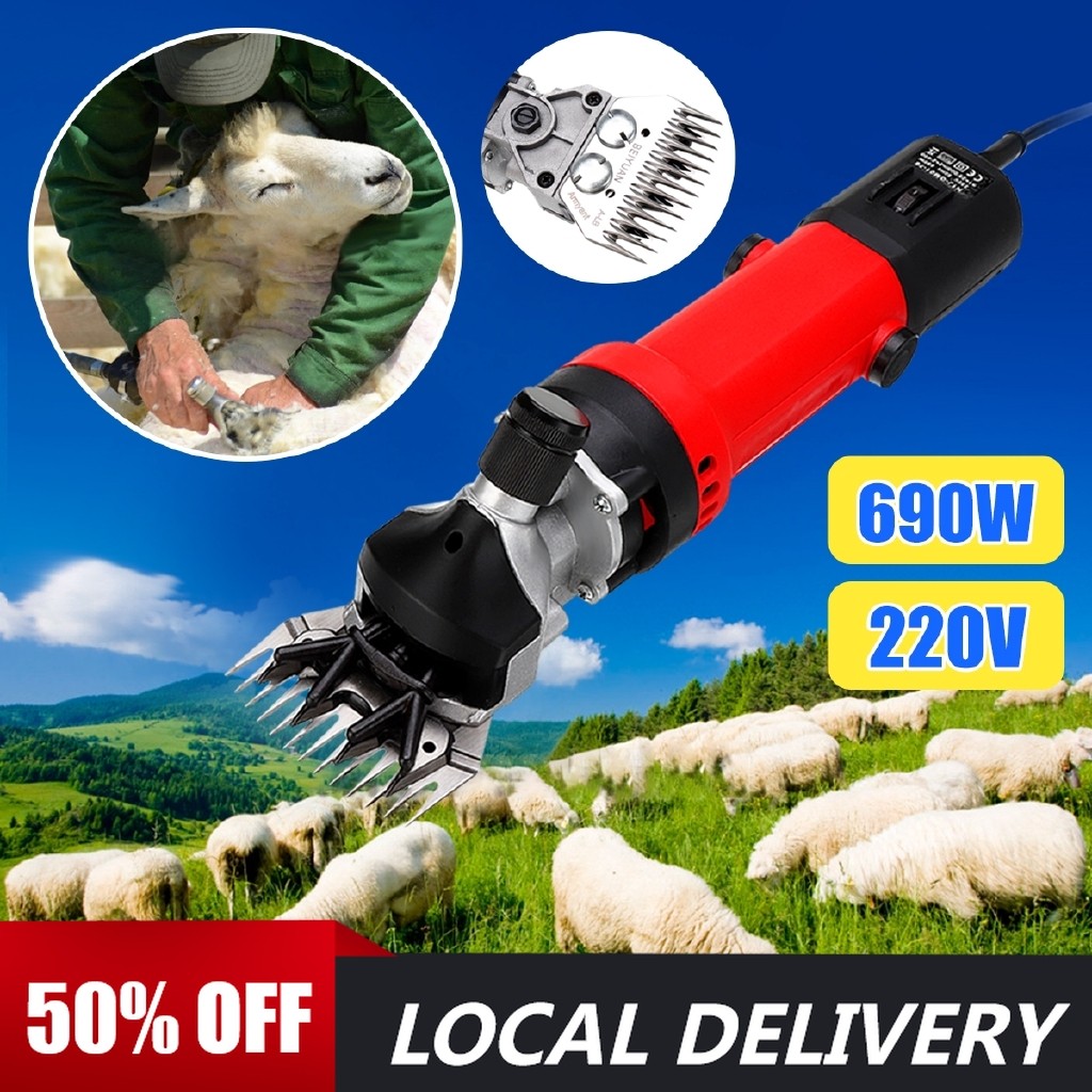 690W Electric Shearing Clipper Pet Sheep Shear Alpaca Goat Farm Wool ...