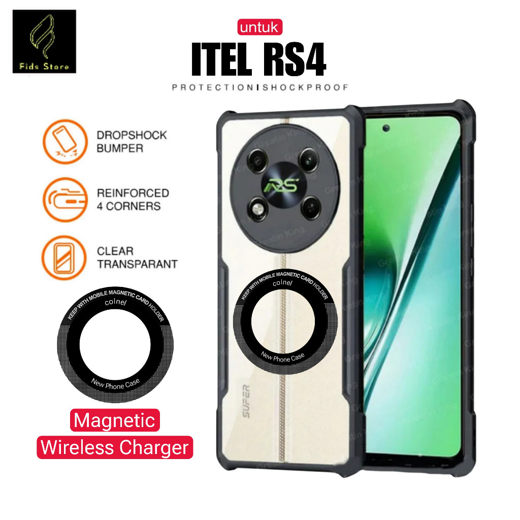 Case Itel Rs4 Case Fusion Shochproof Proteck Camera With Magnetic ...
