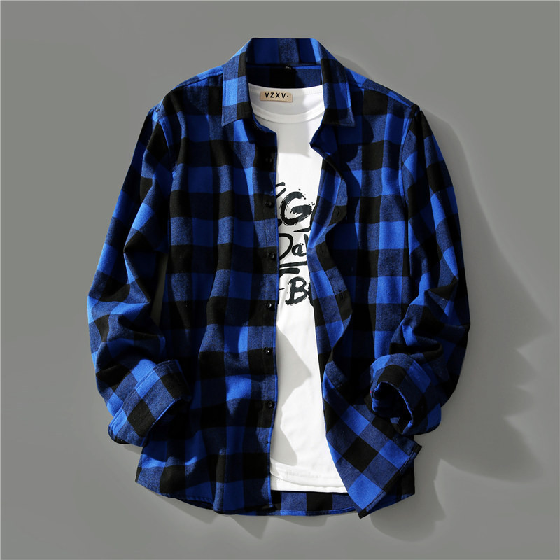 Baju lengan panjang lapang gaya lelaki musim bunga baru lelaki dan ...