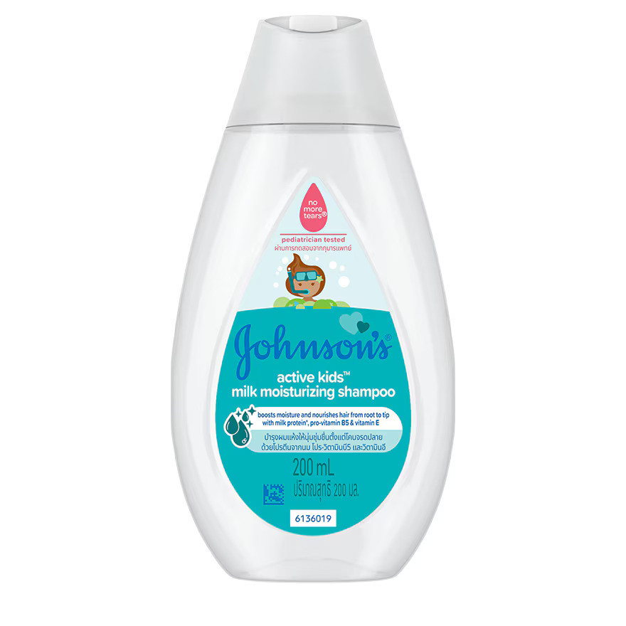 JOHNSON'S BABY Active Kids Milk Moisturising Shampoo 200ml | Shopee ...