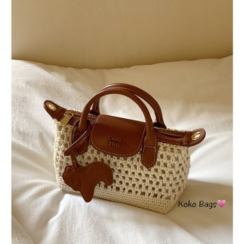 Chio2nd🔥周末小记 dumpling bag small tote bag casual woven bag hand-held ...