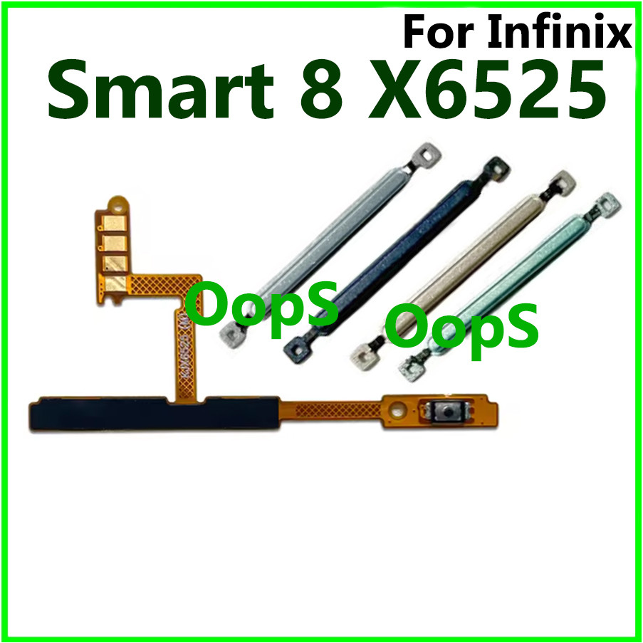 For Infinix Smart 8 X6525 Power Out Button Flex Keys On Off Volume Up Down Buttons Ribbon Cable ...