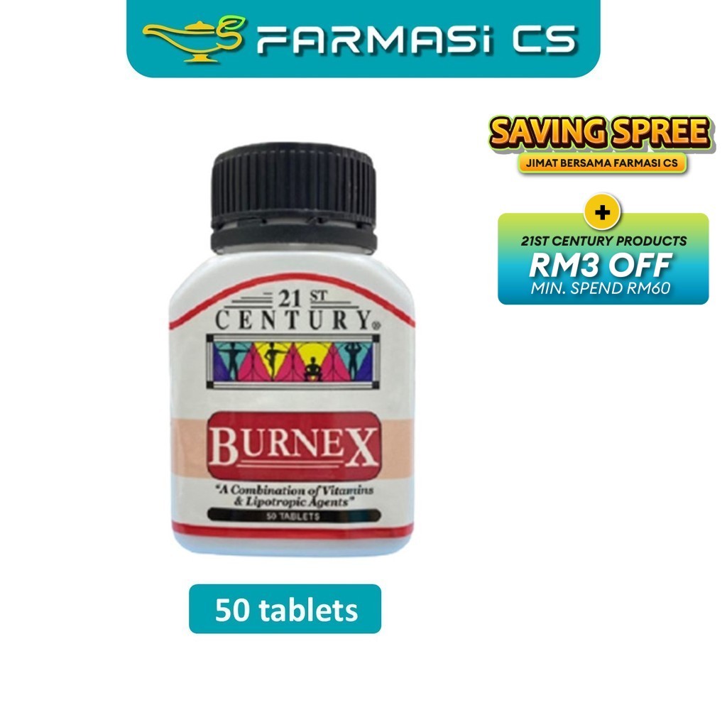 21st Century Burnex 50 Tablets EXP:12/2026 [ Health Supplement, Farmasi ...
