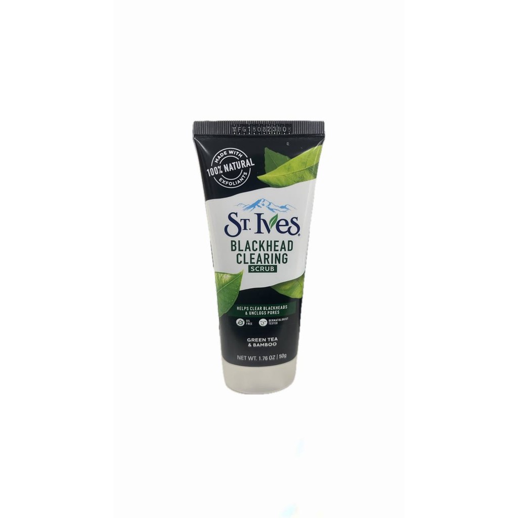 ST.IVES BLACKHEAD CLEARING GREEN TEA & BAMBOO SCRUB 50G(EXP:11/2025 ...