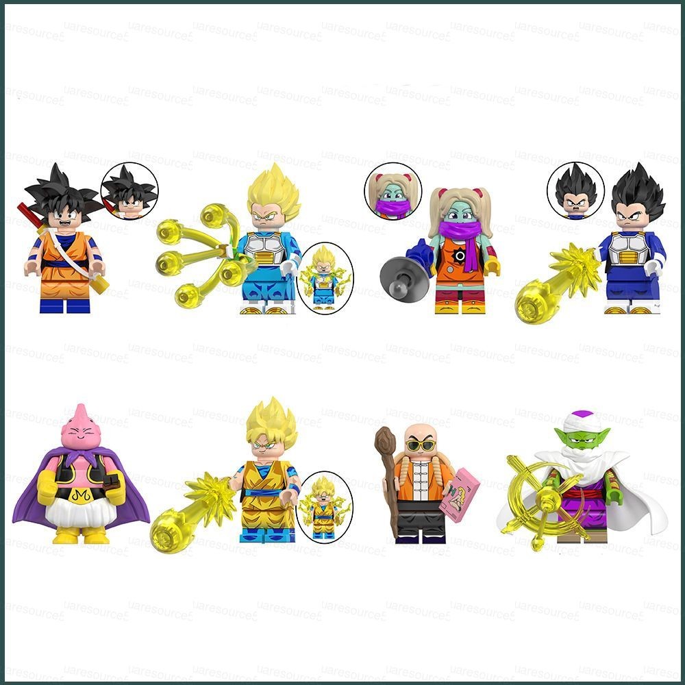 SQ5 8pcs Dragon Ball building block Son Goku Bejita Yonsei MajinBuu ...
